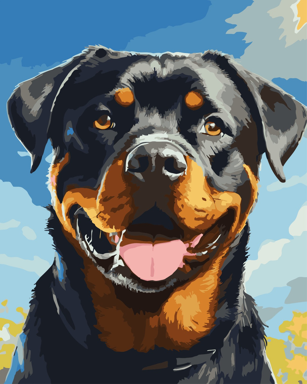Pinturas De Rottweiler Rottweiler Canvas Wall Art, Angry Dog Canvas