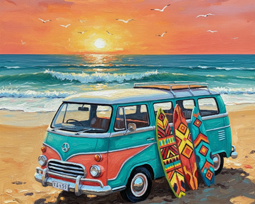 Paint by Numbers - 40x50cm - Made to Order - Sunrise and Surf
