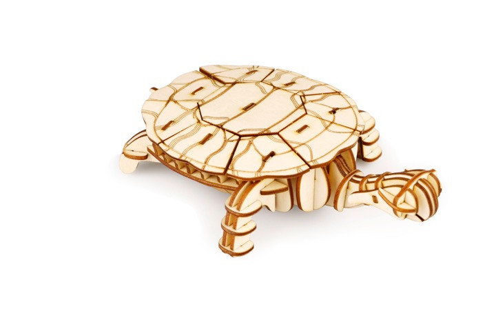3D Wooden Puzzle - Long Life Turtle