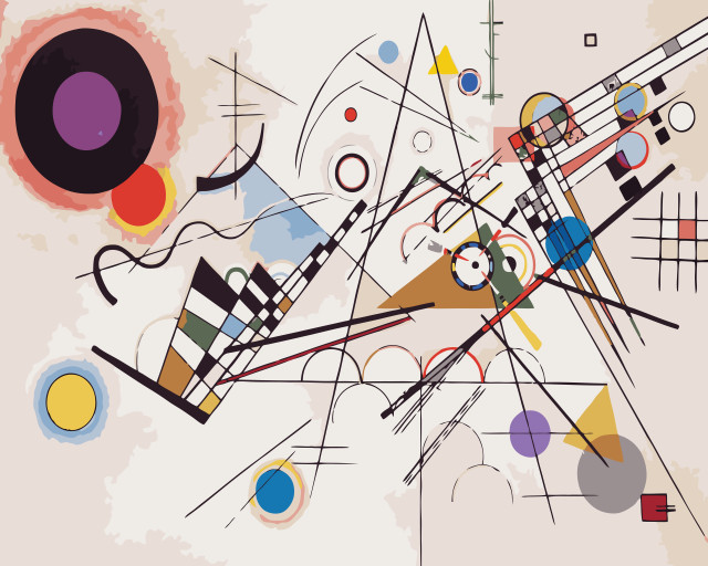 Paint by Numbers Kit - 40x50cm - Composition 8 by Wassily Kandinsky