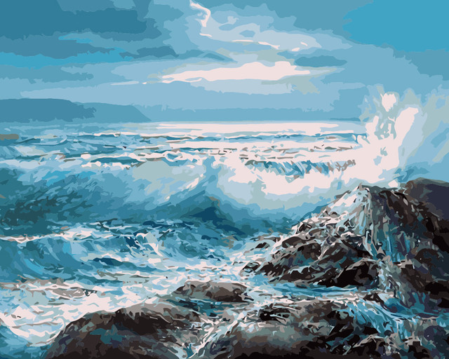 Painting by Numbers 40x50cm - Ocean Waves