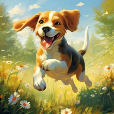 Made to Order Paint by Numbers Kit - 40x50cm - Running Beagle