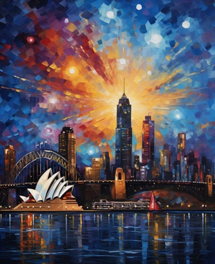 Made to Order Paint by Numbers Kit - 40x50cm - Sydney Opera House and ...