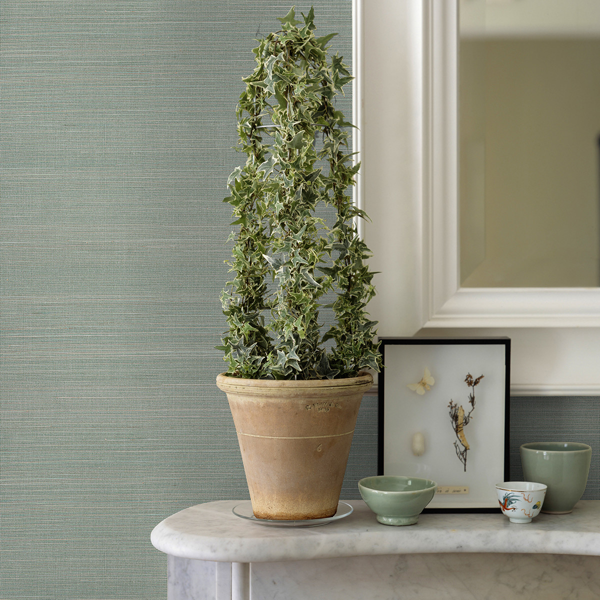 2972-86106 Mai Aqua Abaca Grasscloth Wallpaper Modern Style Unpasted ...
