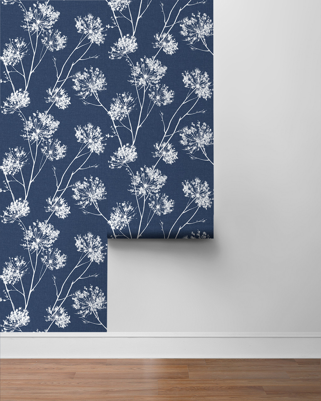 PR11102 One O'Clock Prepasted Denim Blue Wallpaper Contemporary Style ...