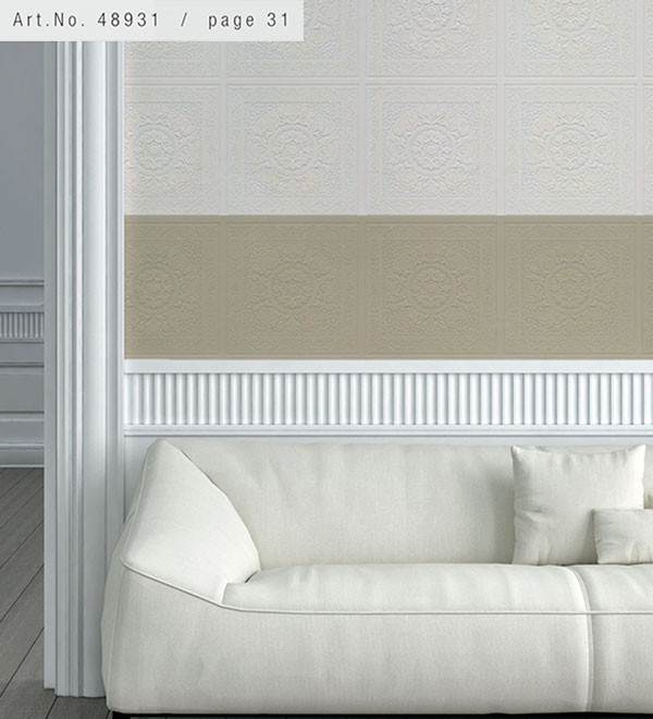 Norwall 48931 Architectural Inspirations Relief Panels Paintable White ...