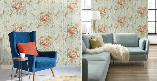 York Wallcovering HA1326 Parrots with Floral Bouquet Wallpaper - The ...