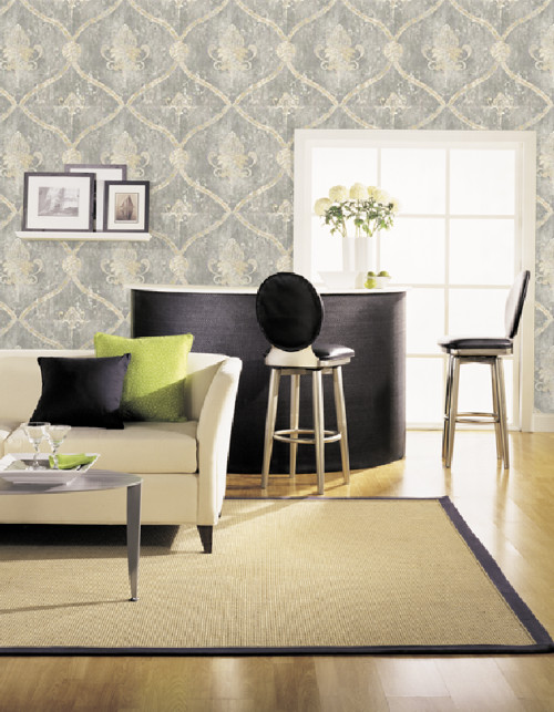 Norwall MH36506 Regal Damask Wallpaper - The Savvy Decorator
