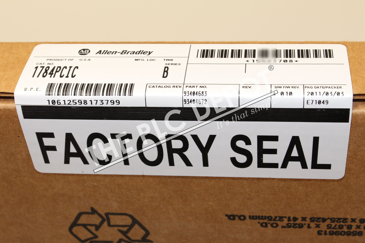 ~SEALED~ Allen Bradley 1784-PCIC 2011 ControlNet PCI Bus Messaging Card ...