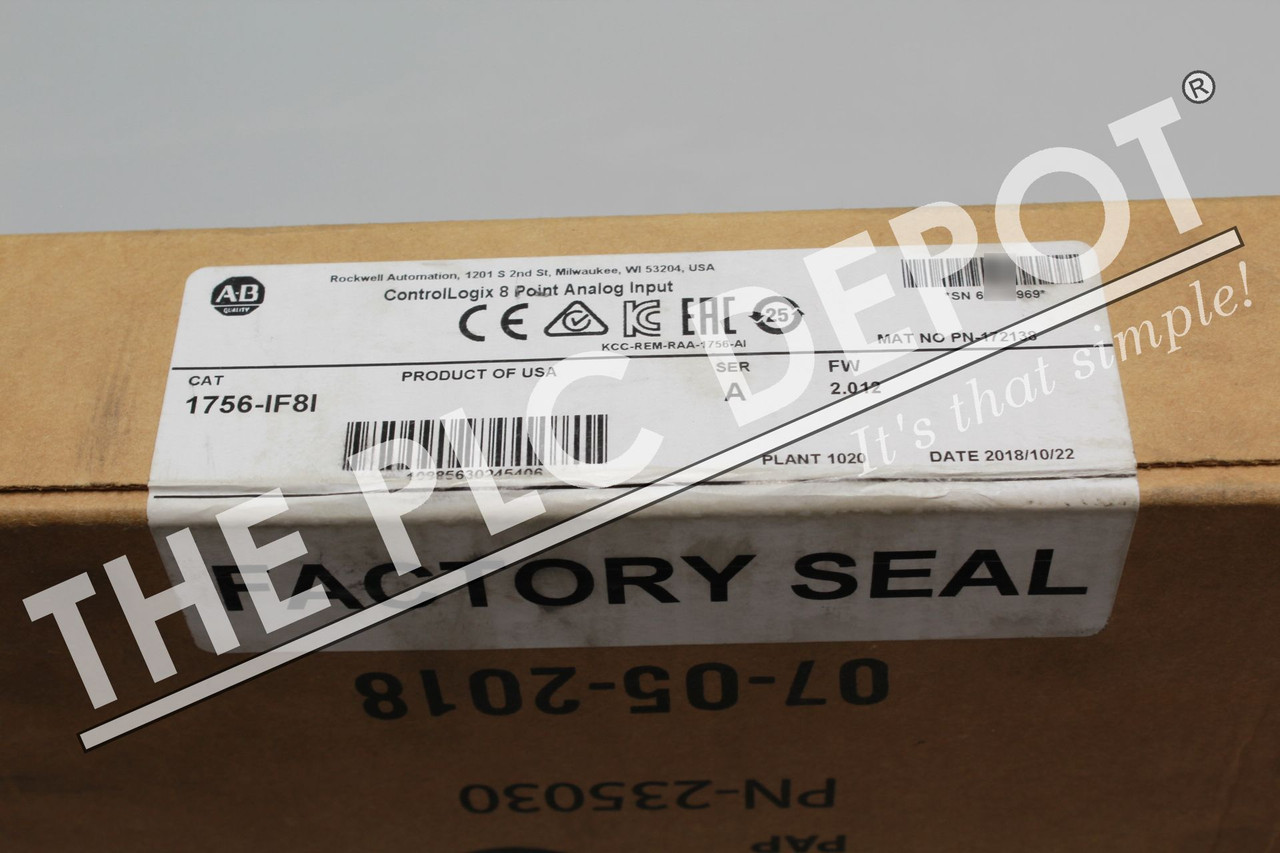SEALED! Allen Bradley 1756-IF8i ControlLogix Analog Isolated Input ...