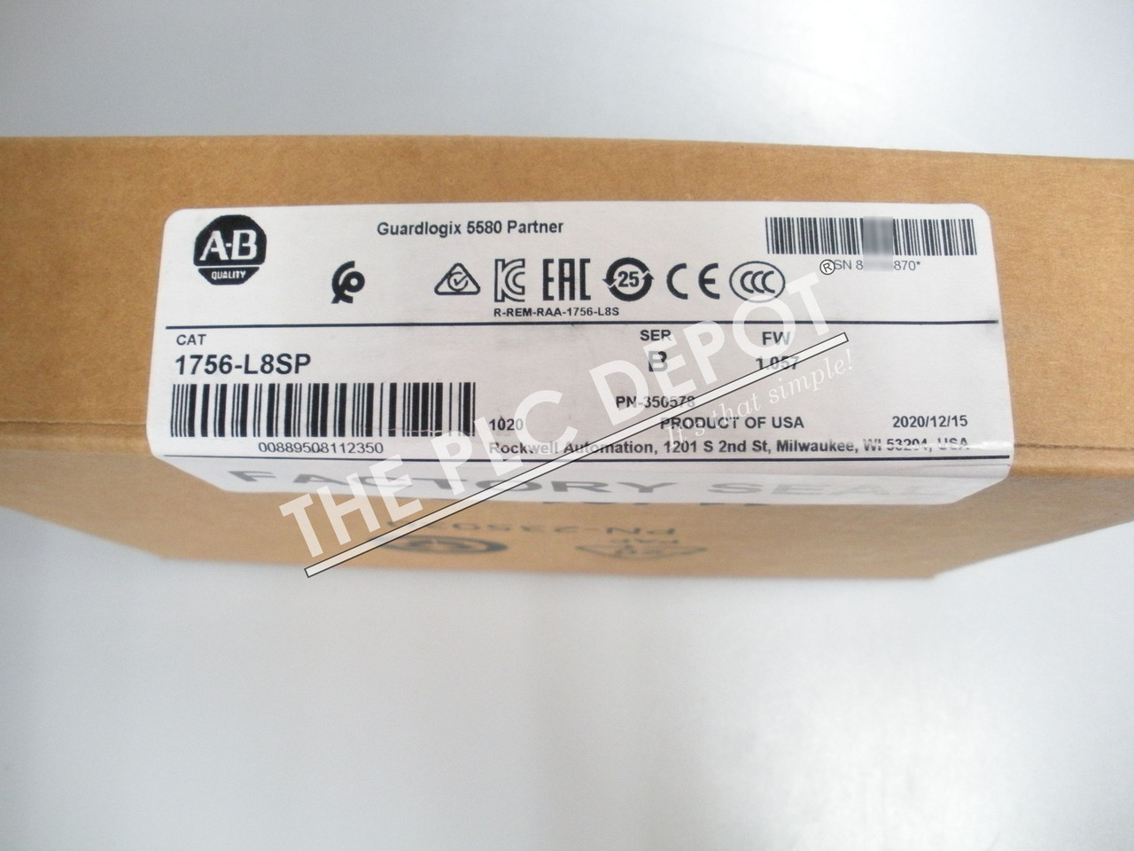 2020 New Sealed Allen Bradley 1756-L8SP /B GuardLogix5580 Safety Partner Controller - The PLC Depot