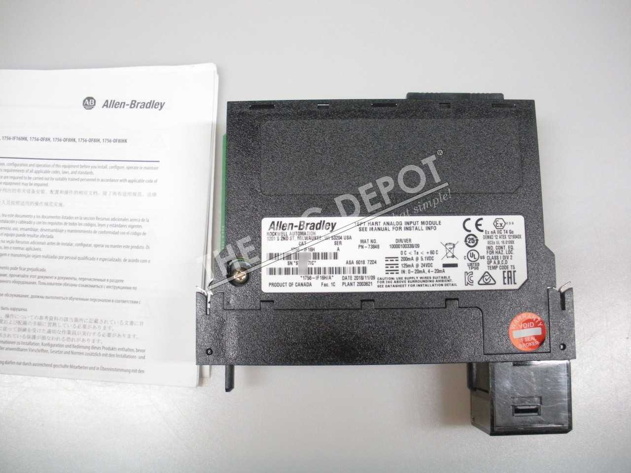 CLEAN Allen Bradley 1756-IF16H HART Analog Module ControlLogix #7IC ...