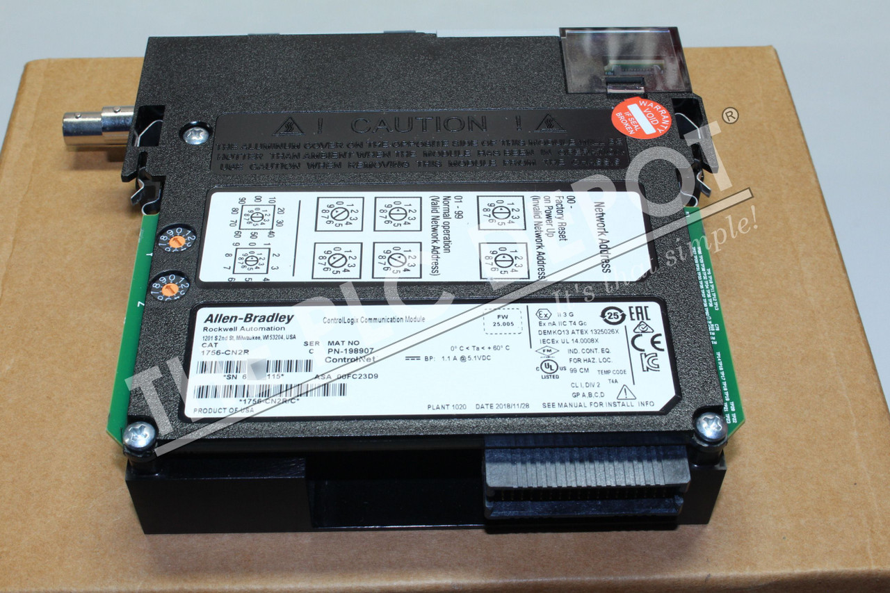 Allen Bradley 1756-CN2R Series C 2018 /C ControlLogix ControlNet ...