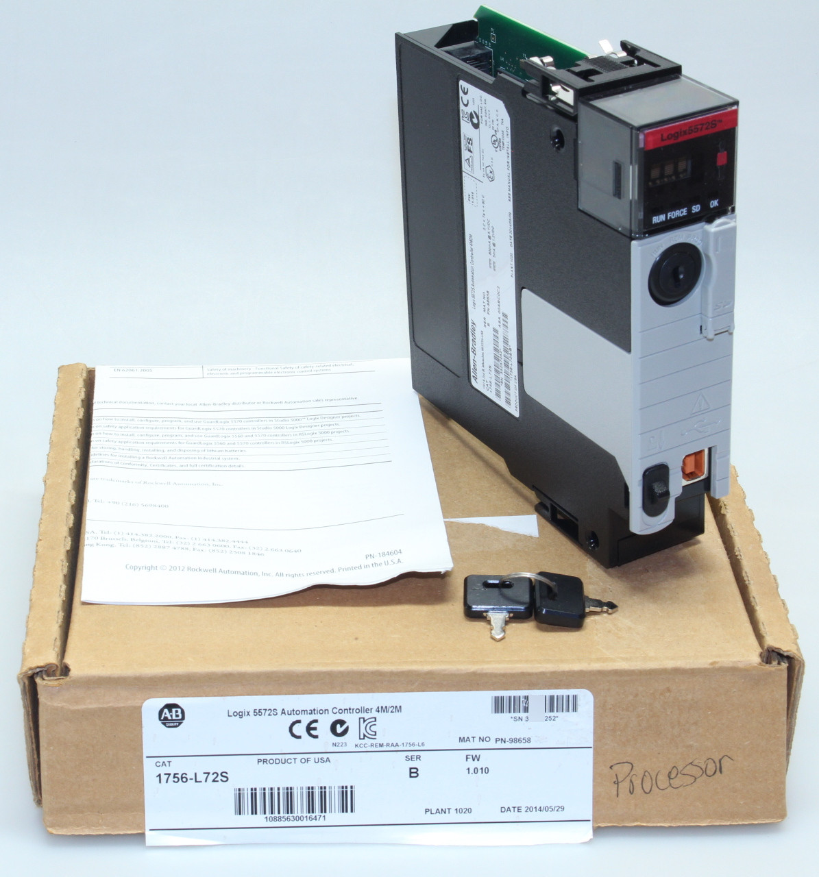 CLEAN TESTED Allen Bradley 1756-L72S /B 2014 GuardLogix Safety ...