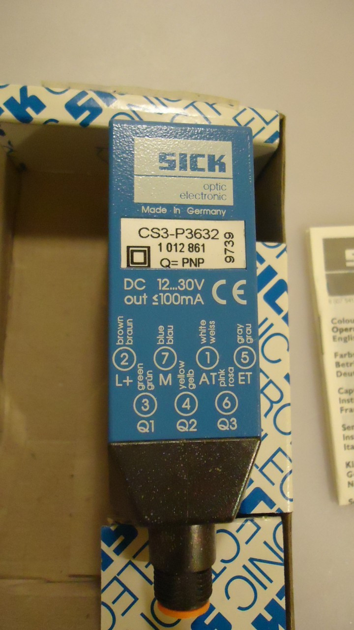 New! Sick CS3-P3632 Color Sensor Product Group CS3 - The PLC Depot