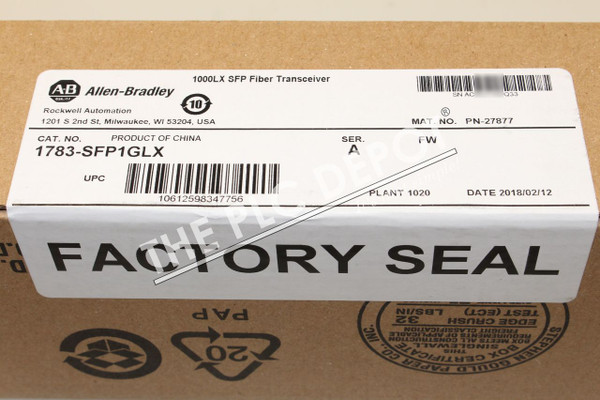 Sealed 2018 Allen Bradley 1783-SFP1GLX Stratix Fiber Optic SFP - The PLC Depot