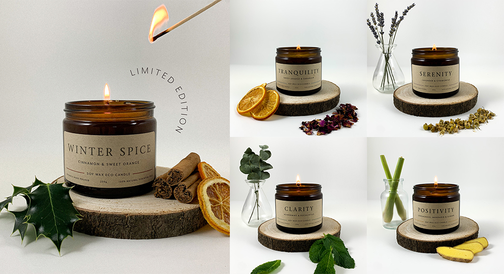 Brand New Aromatherapy Eco Candle Range - Botanicals