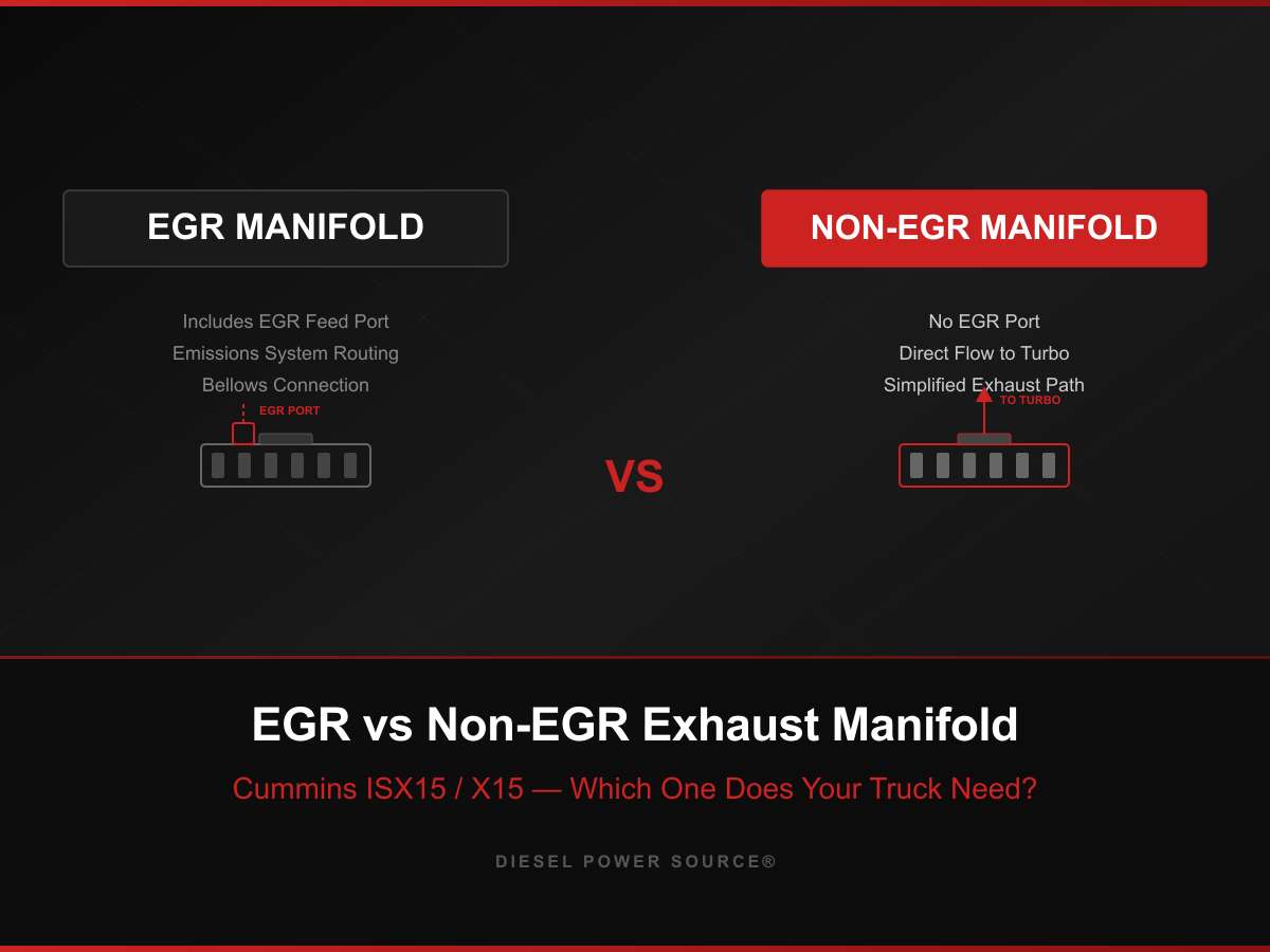 EGR vs Non-EGR Exhaust Manifold | Cummins ISX15 X15 Guide - Diesel ...