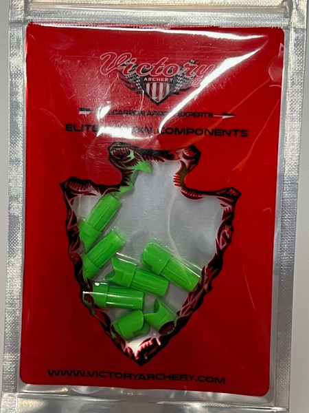 Victory Archery - Half Moon Nock - Green - 12pk - Bowhunters Supply Store