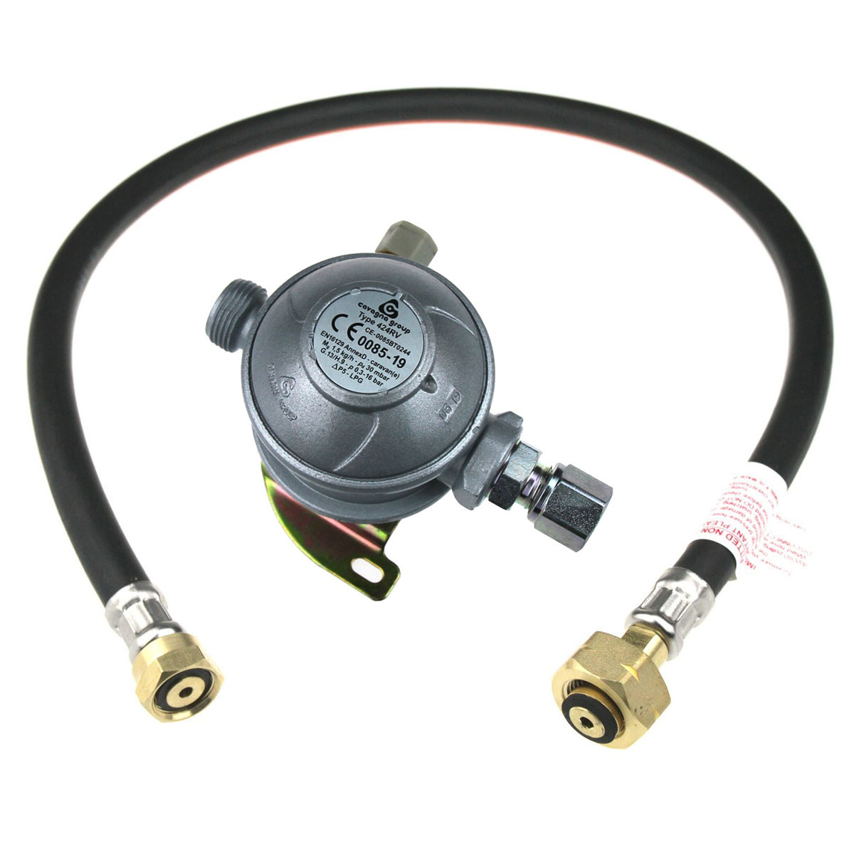 Two Stage Gas Regulator 30mBar for Motorhomes with Nut Pigtail - LPG Shop