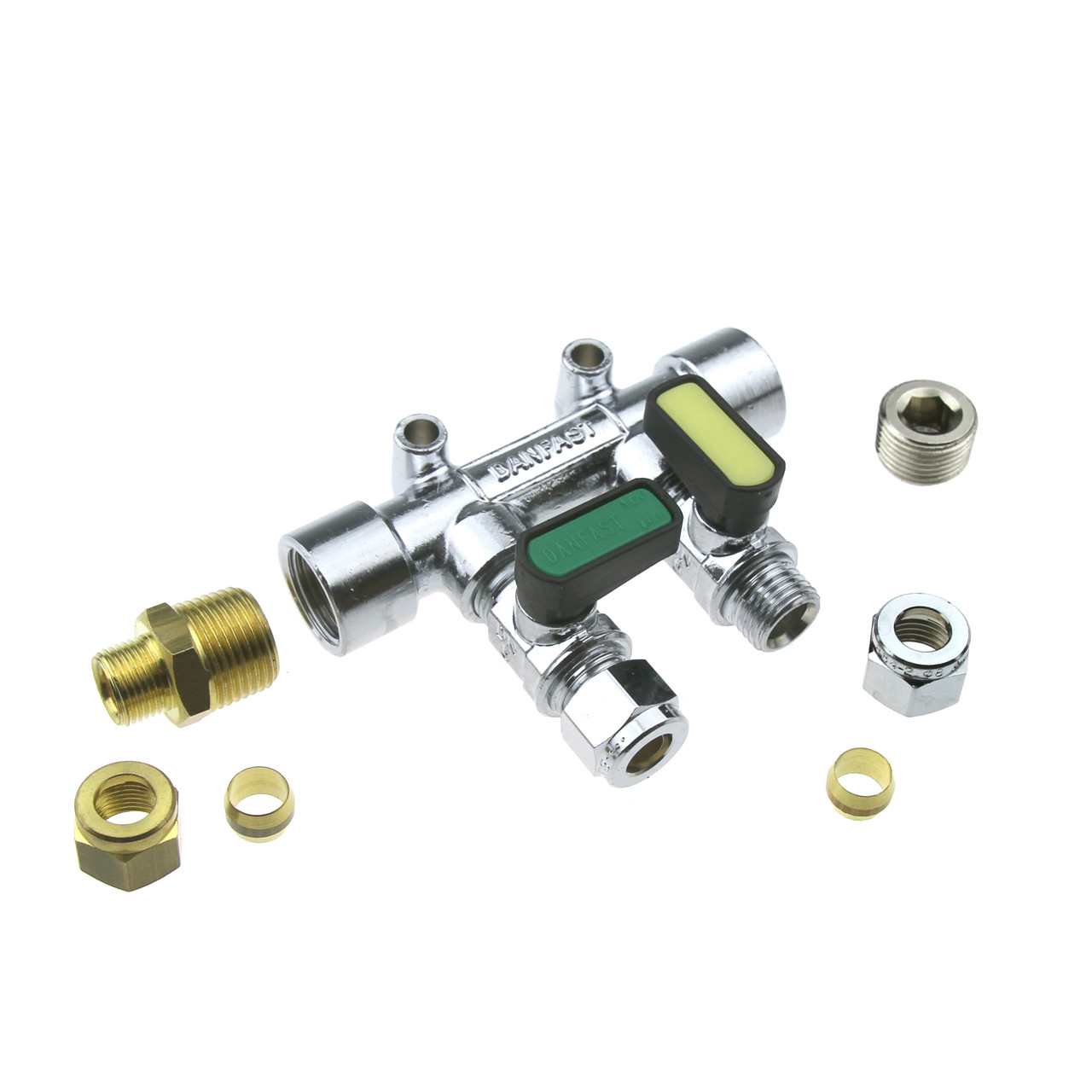 Gas Manifold Distribution Block 2 Ways - LPG Shop