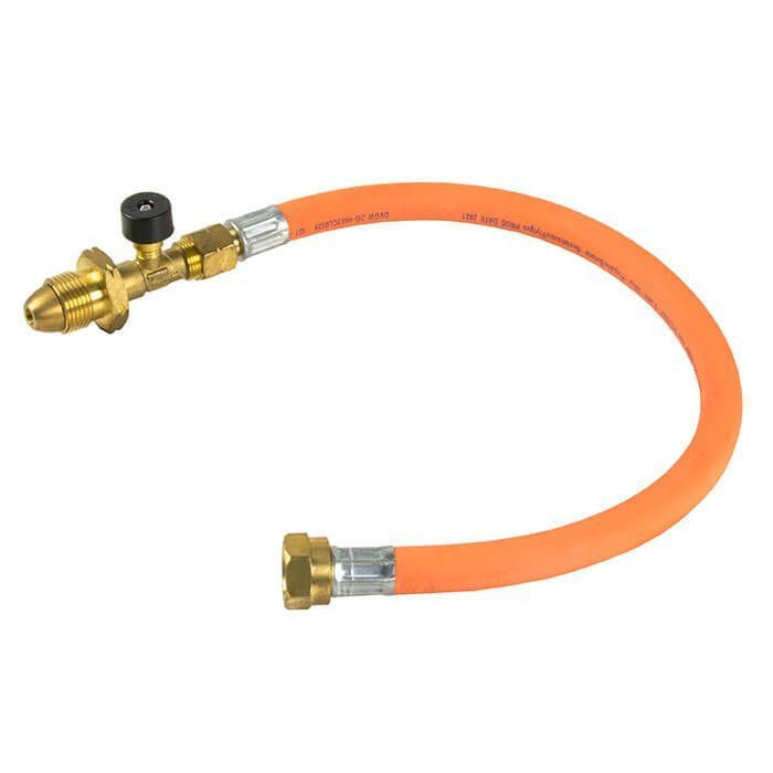UK POL to M20 0.45m Leak Protection EFV Rubber Gas Regulator Hose