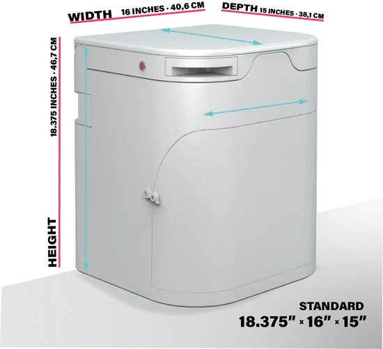 OGO Origin Compact - Composting Toilet with Electric Mixer