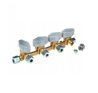 GOK 4 Way Gas Manifold 8mm distribution block