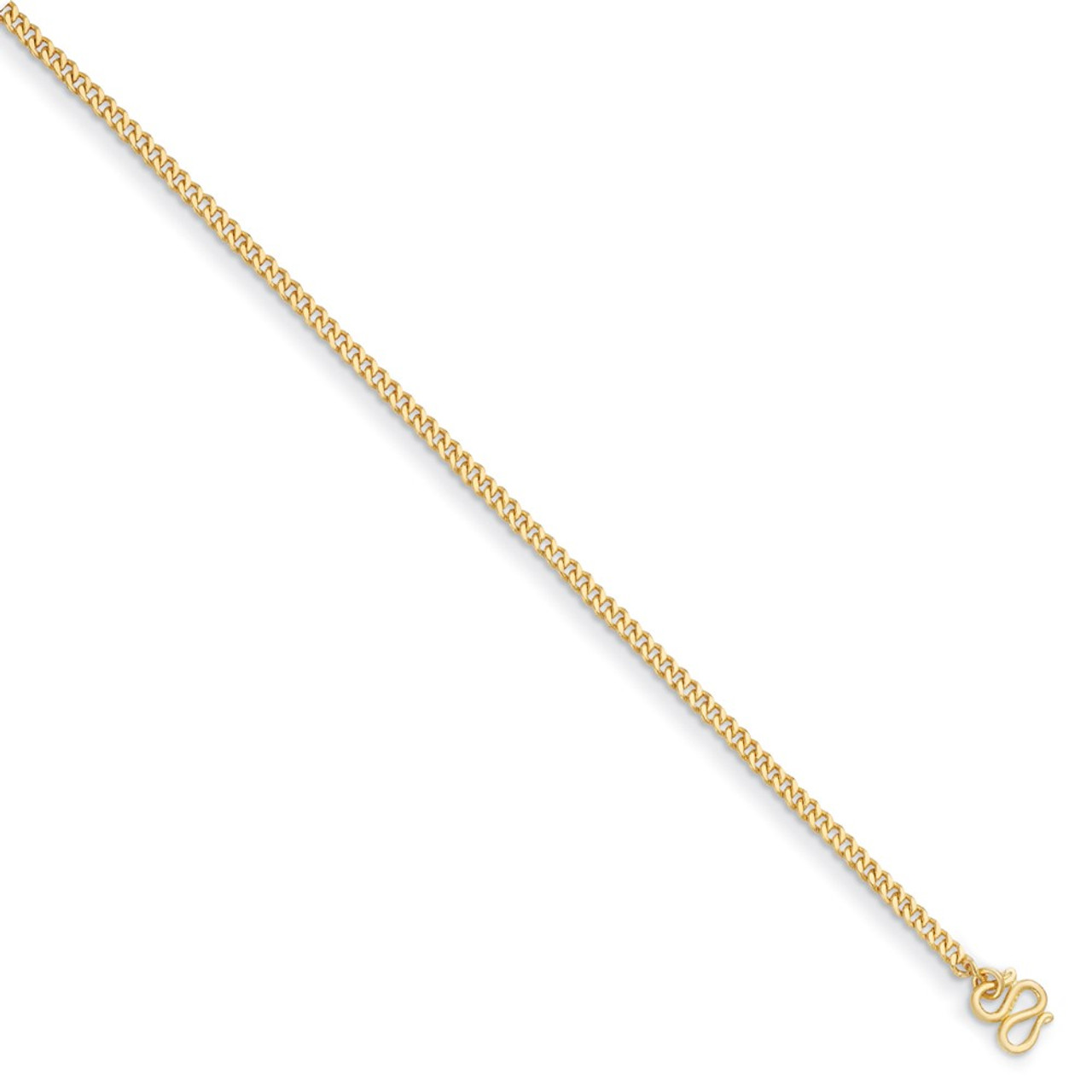 Solid 24K Gold Curb Link 4mm or 5mm Width Chain Necklace 16 18 20 24 or 30 Inches Roy Rose Jewelry