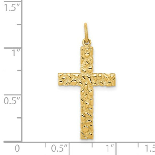 14k gold nugget cross pendant store