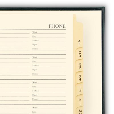 Recycled Leather Refillable Address Book