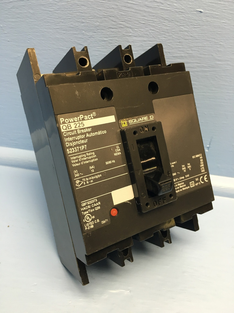 Square D 523371P7 QB 225 Amp PowerPact Circuit Breaker 240V 3P Q2M ...