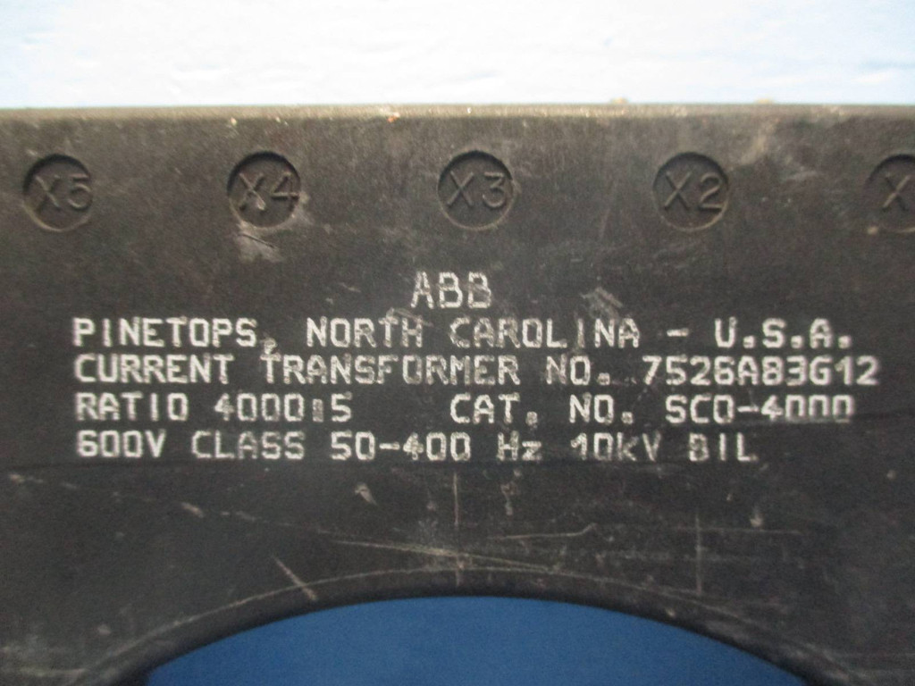 ABB 7526A83G12 Current Transformer SC0-4000 Ratio 4000:5 CT (DW0241-8 ...