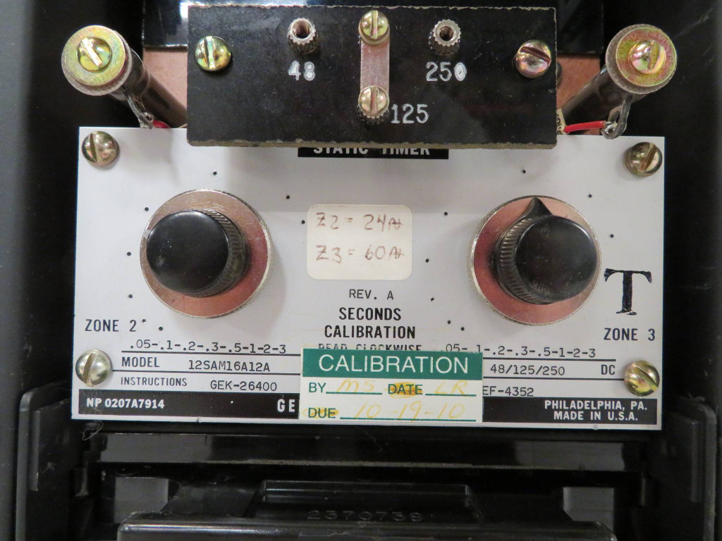 General Electric 12SAM16A12A Static Timing Relay GE SAM 48/125/250 V DC ...
