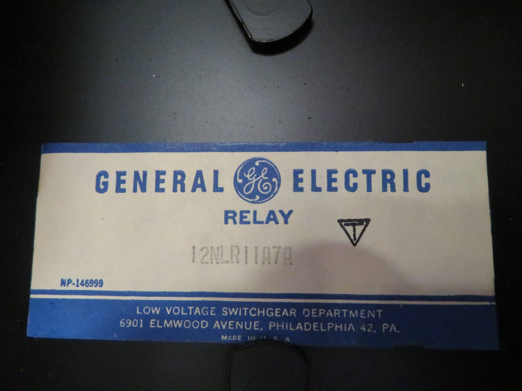 General Electric 12NLR11A7A Reclosing Relay GE 12NLR 11A7A 125 V DC ...