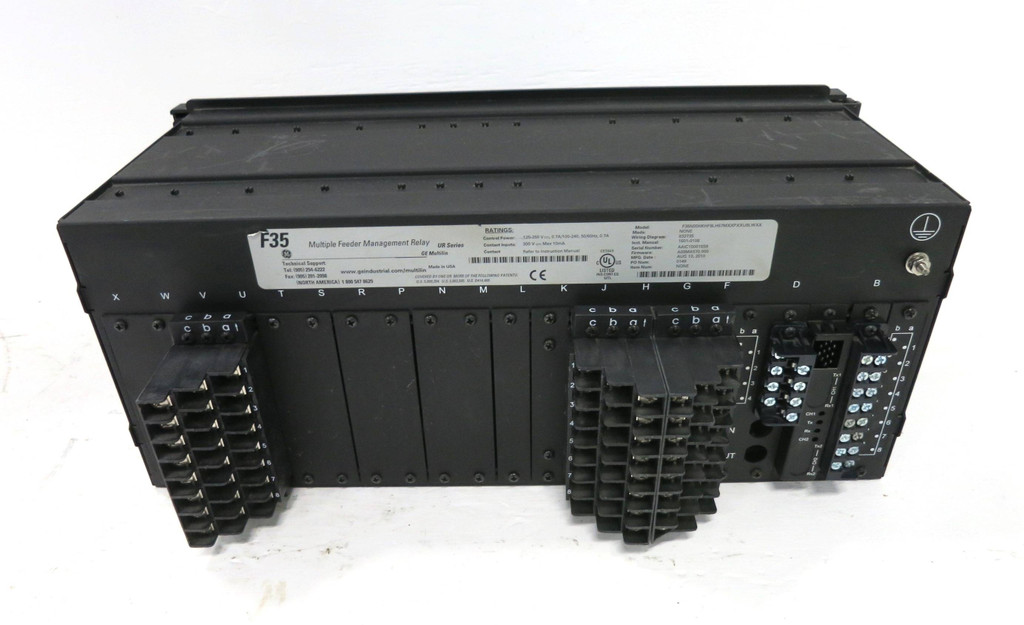 GE Multilin F35 Multiple Feeder Management Relay w Display Panel & Rack ...