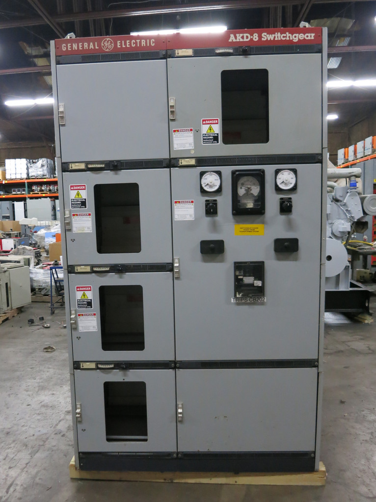 GE 2500A AKD-8 Switchgear AKR Breaker Panel 480V 3W 2500 Amp 4x ...