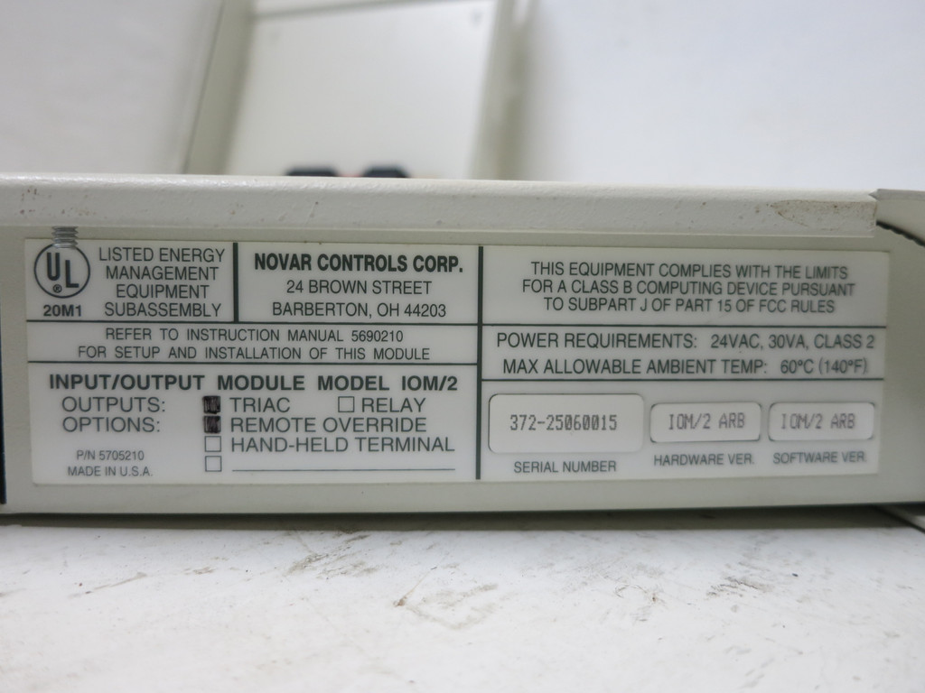 Novar IOM/2 Logic One ARB Input/Output Module Triac Remote Override CRO ...