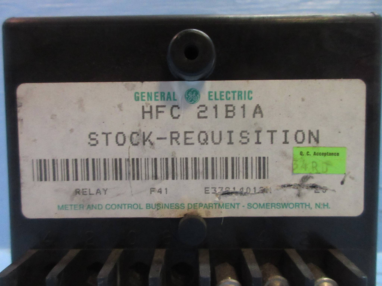 General Electric 12HFC21B1A Instantaneous Overcurrent Relay GE 50/60Hz ...