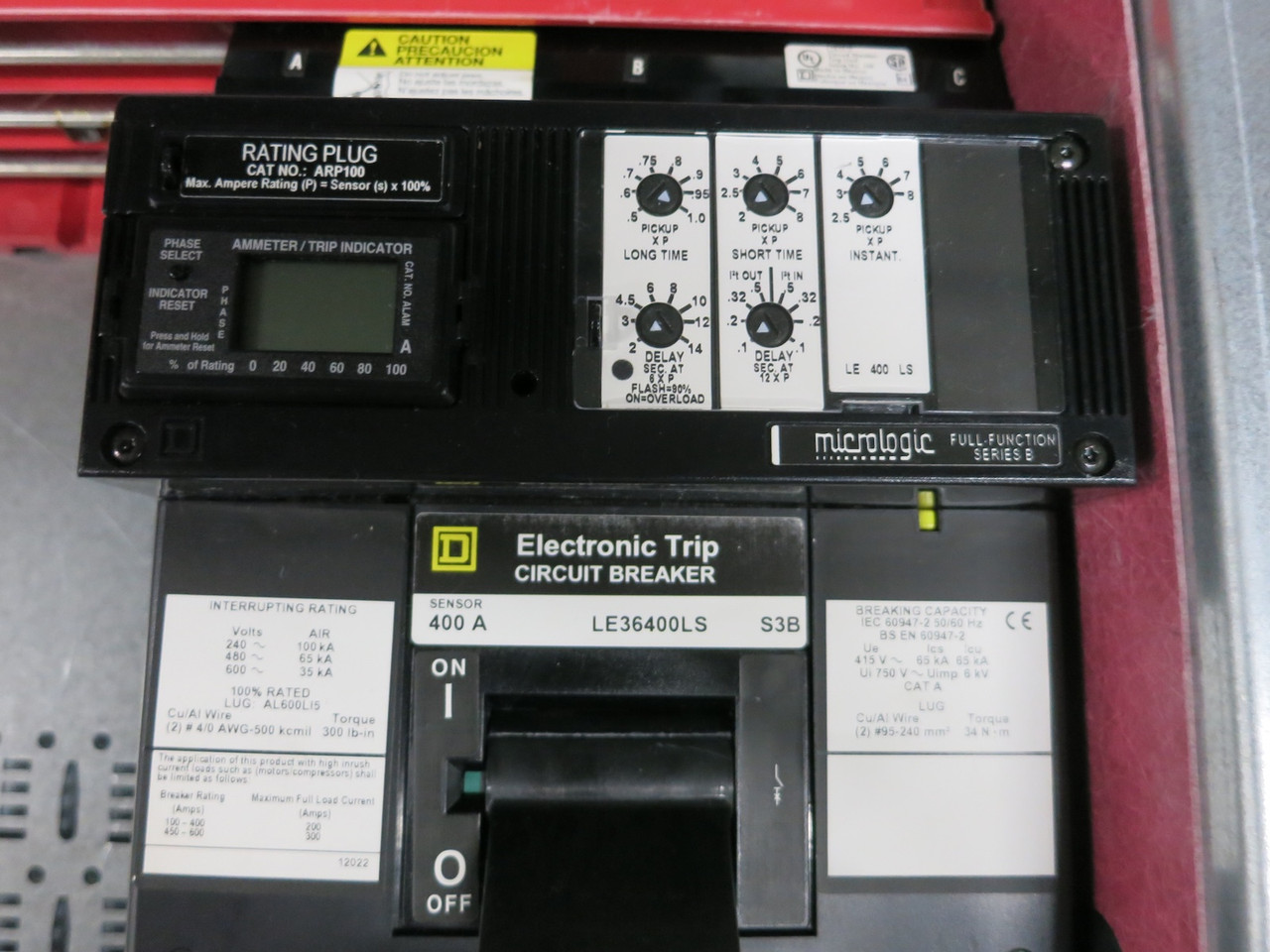 NEW Square D 400A HCP Main Breaker I-Line Panel Board 3PH 4W 208Y/120 ...