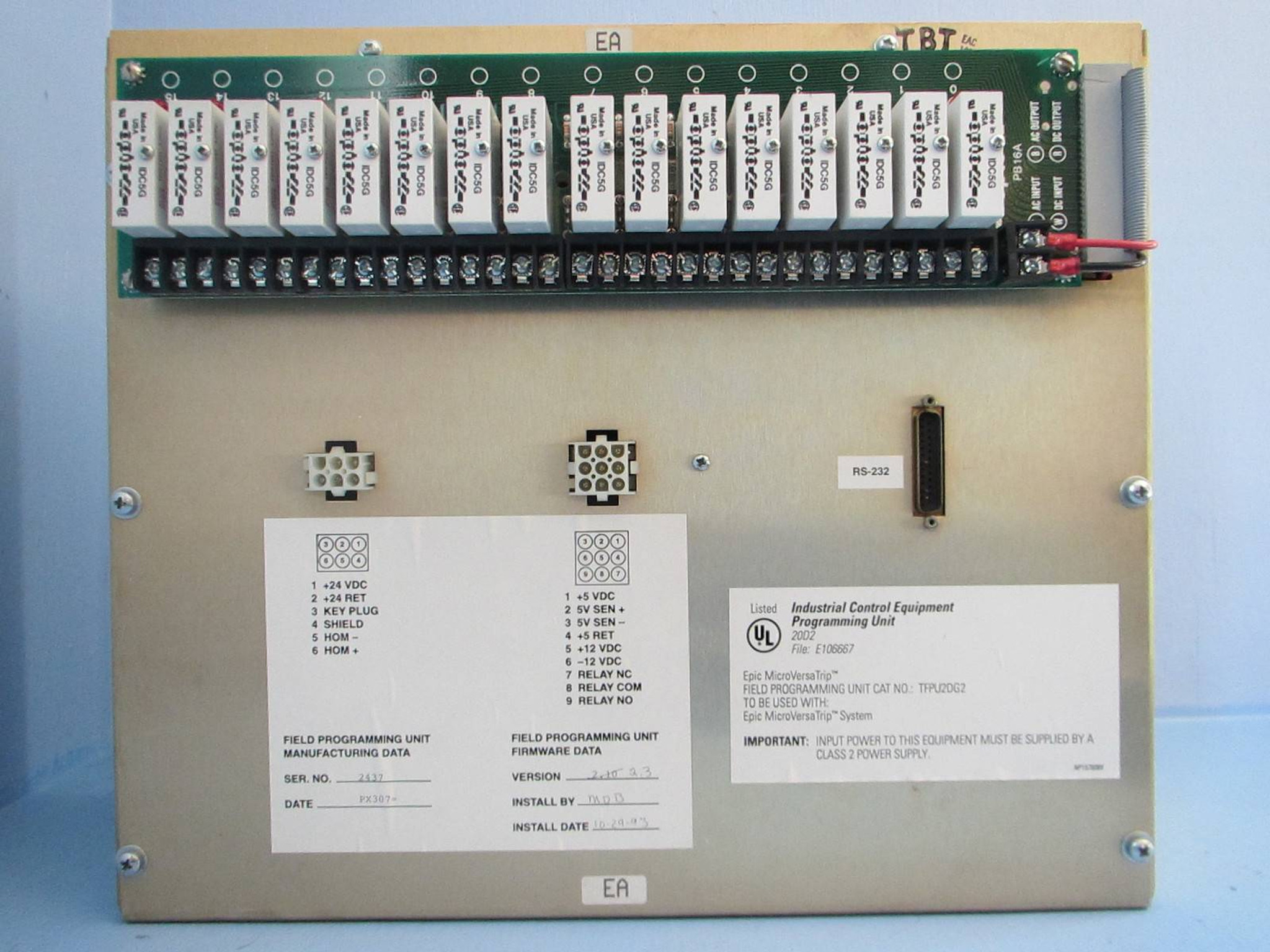 GE Electrical Field Programming Unit TFPU2DG2 Industrial Control ...