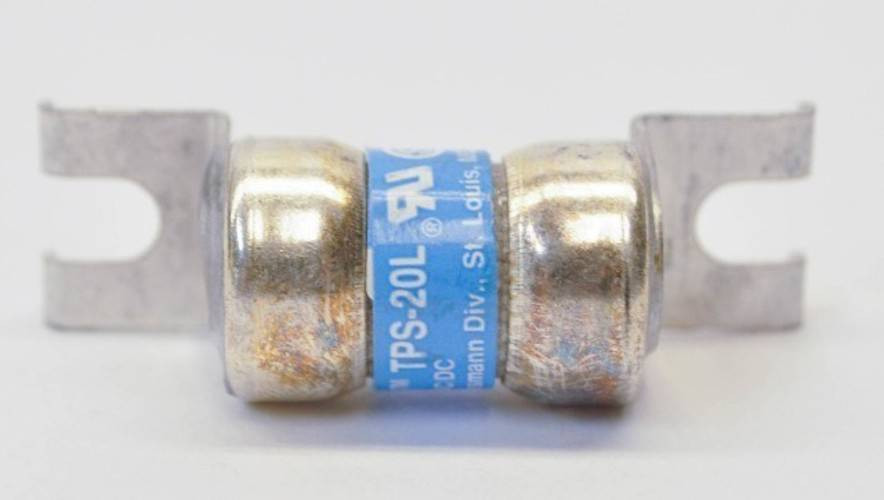 Lot of 10 Bussmann TPS-20L 20A 170VDCV Slow Blow Time Log Fuse Mounting ...