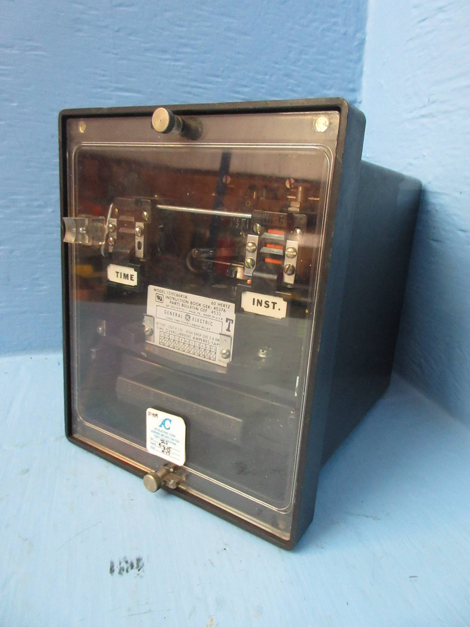 General Electric 12IFC66K1A Long Time Overcurrent Relay GE 60Hz (TK3164 ...