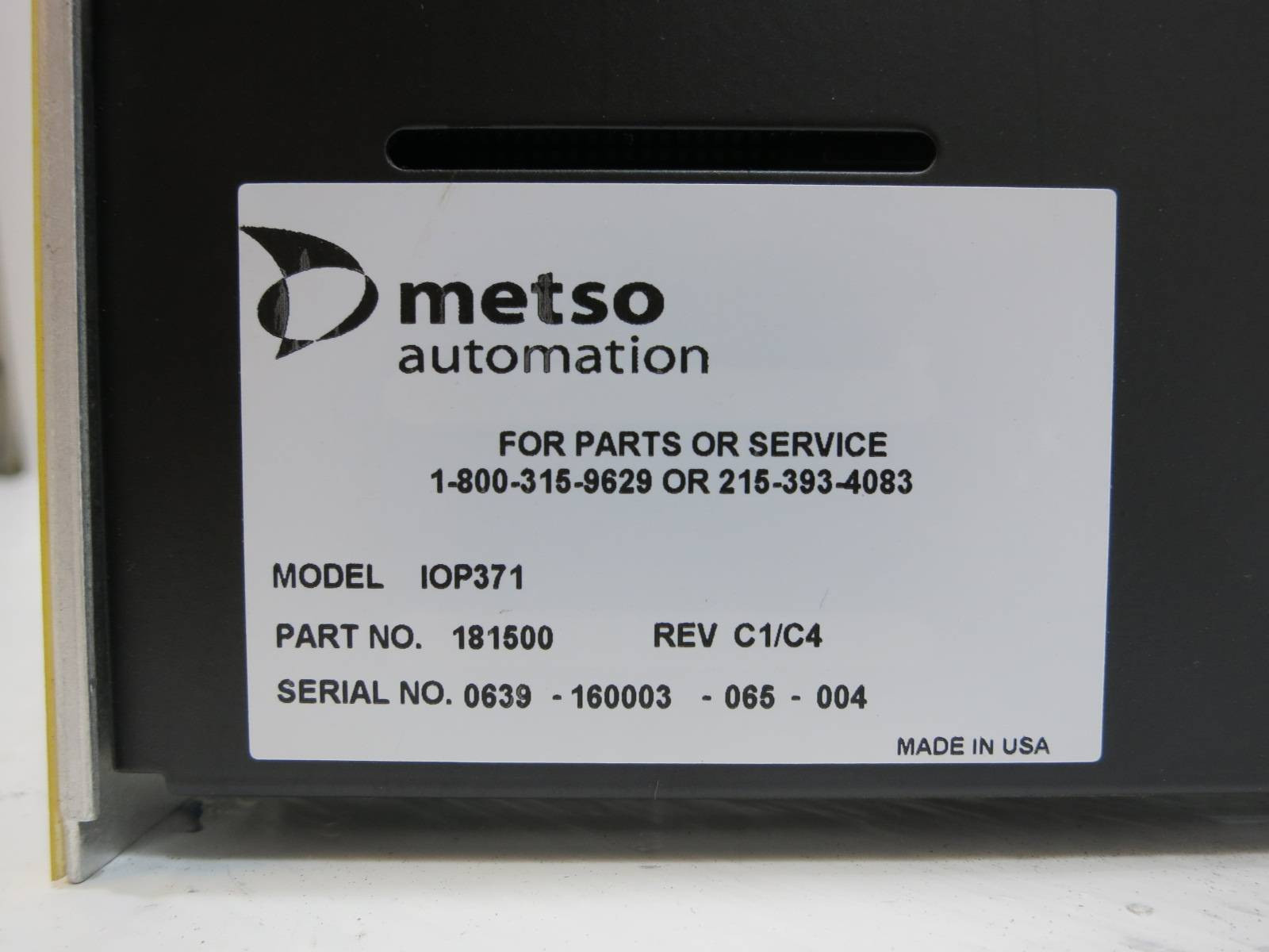 Valmet Metso Automation IOP371 181500 Rev C1/C4 I/O Bus Extender Module ...