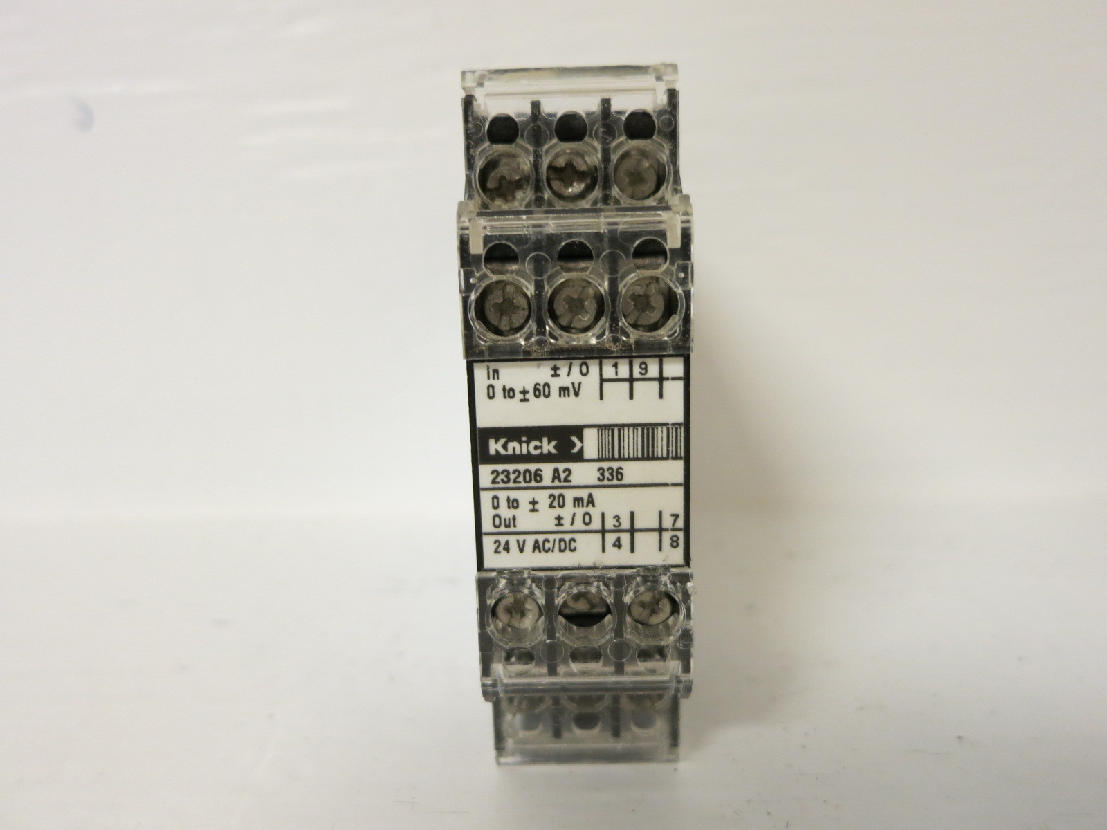 Knick > IsoAmp 23206 A2 336 DC Isolation Amplifier PLC 24VDC 0-20mA ...