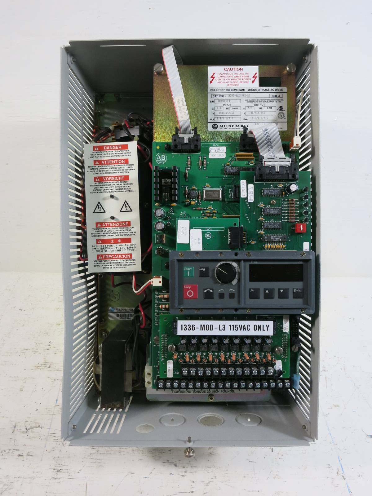 Allen Bradley 1336-B005-EAD-FA2-L3 5 HP 1336 AC VS Drive AB 5HP 7.6kVA ...