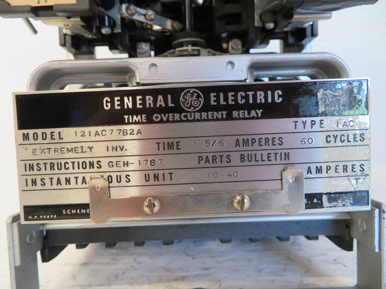 General Electric 12IAC77B2A Time Overcurrent Relay Extremely Inverse GE ...