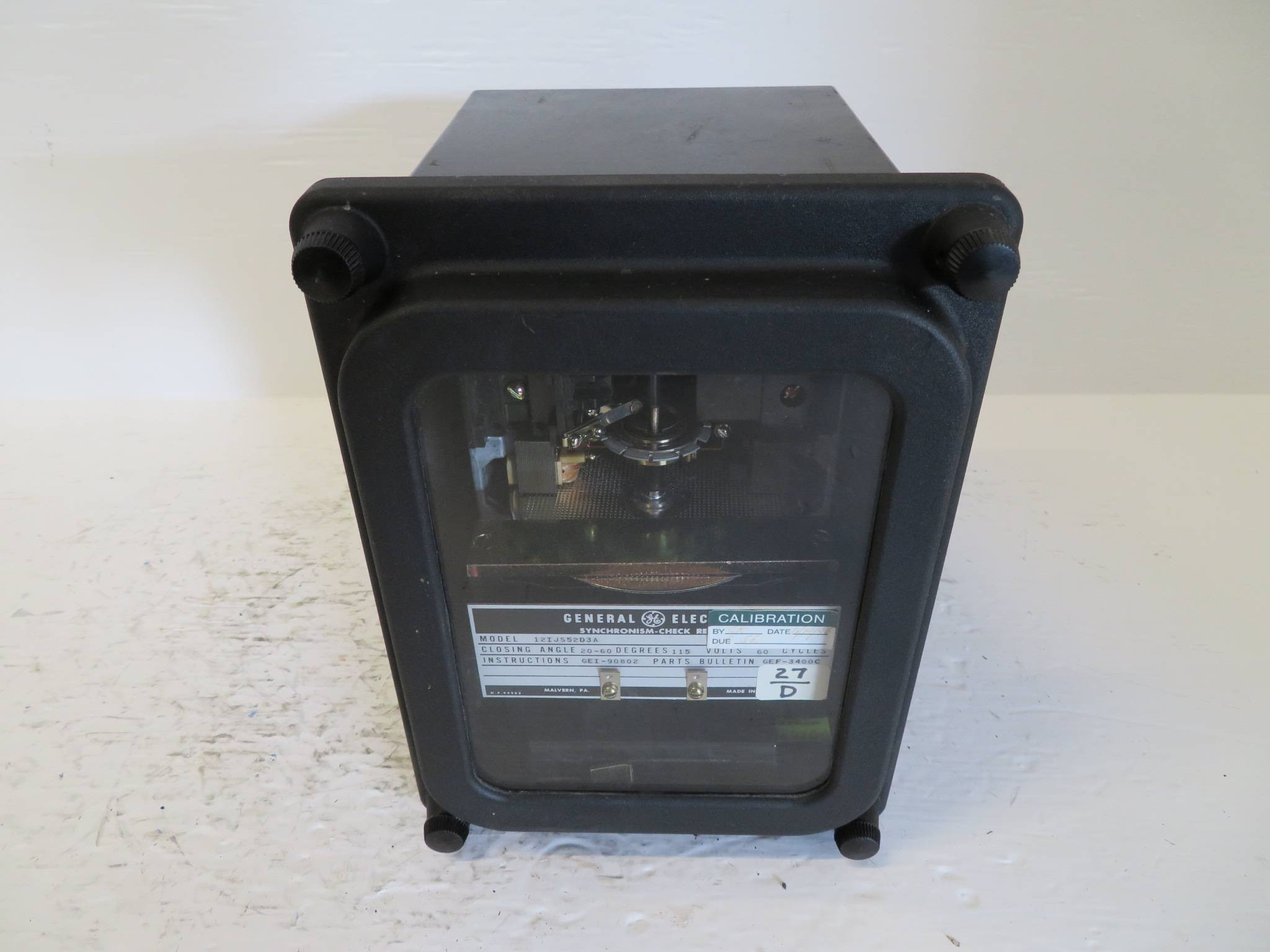 General Electric 12IJS52D3A Synchronism Check Relay IJS 52D3A GE 60Hz ...