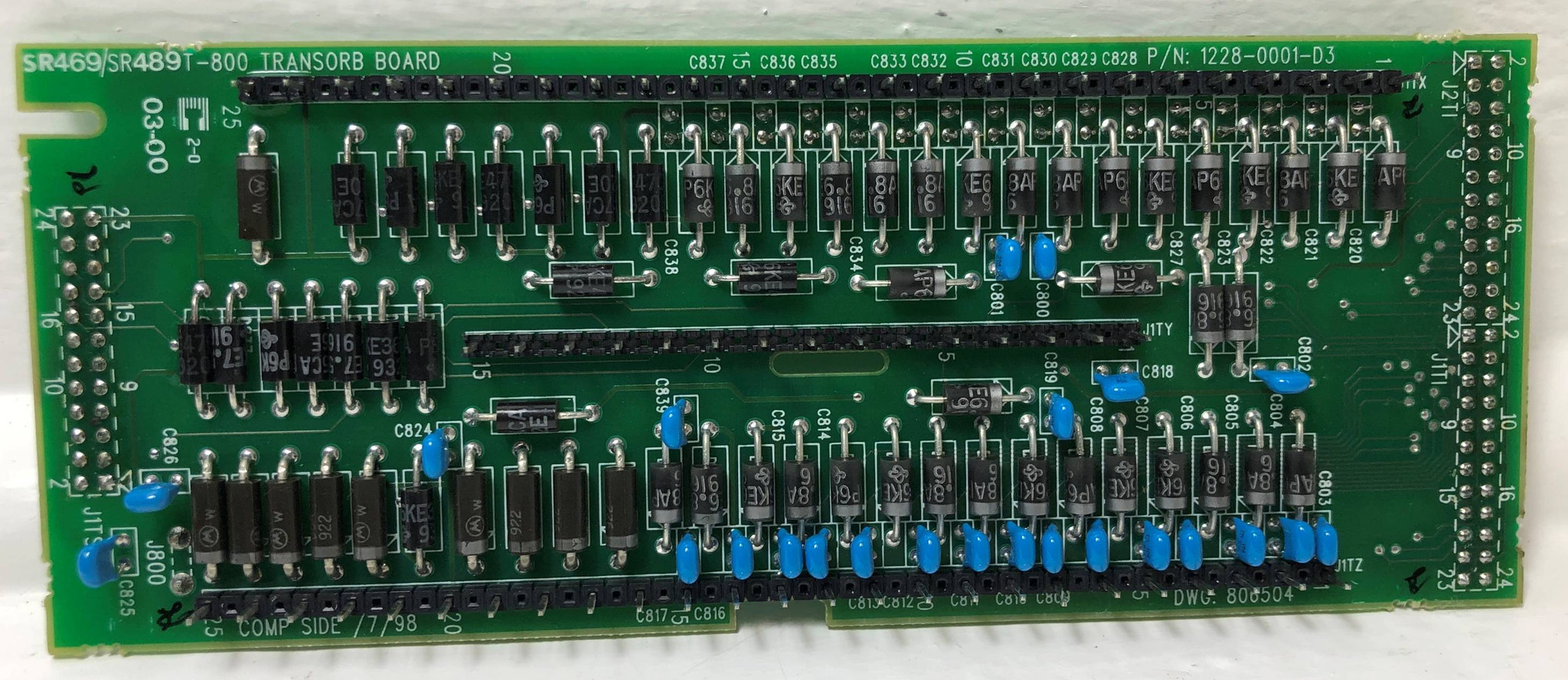 GE Multilin 1228-0001-D3 T-800 Transorb Board SR469 806504 General ...