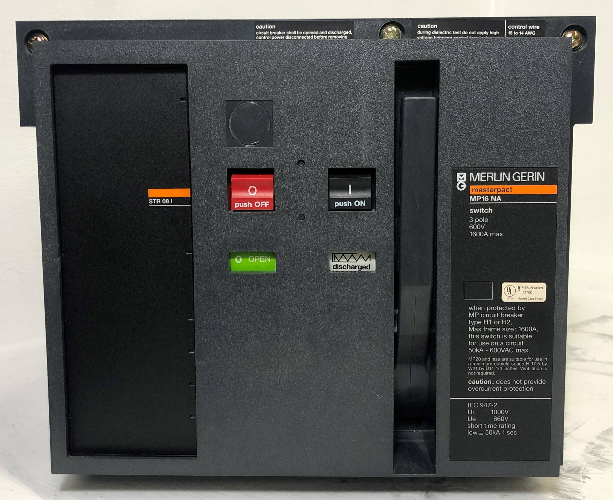Merlin Gerin MP16NA 1600A EO Masterpact Molded Case Switch MP16 NA 3P ...